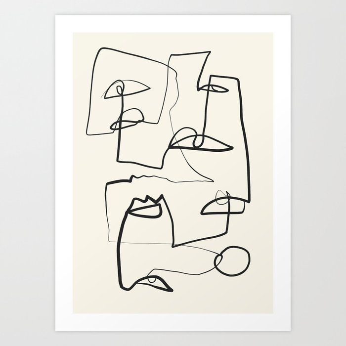Abstract line art 12 Art Print by ThingDesign | Society6