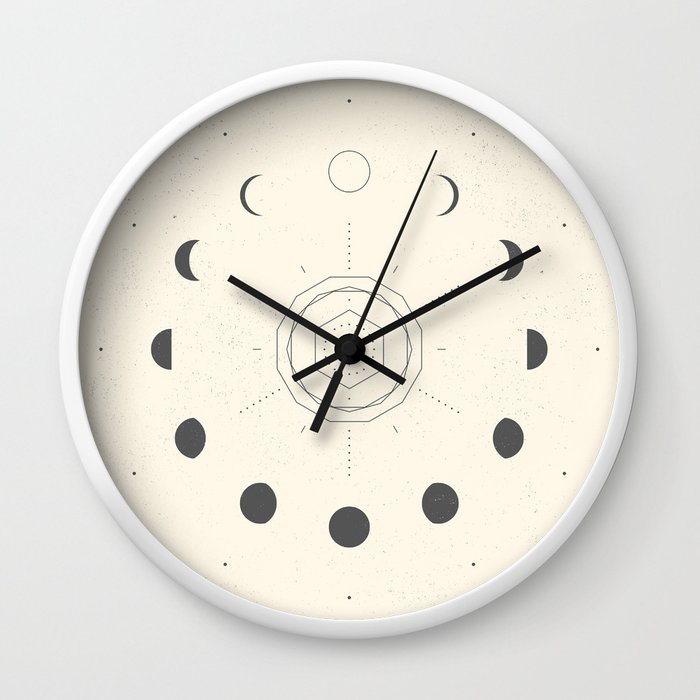 Moon Phases Light Wall Clock by naylasmith | Society6 Moon Phases Light Wall Clock by naylasmith | Society6